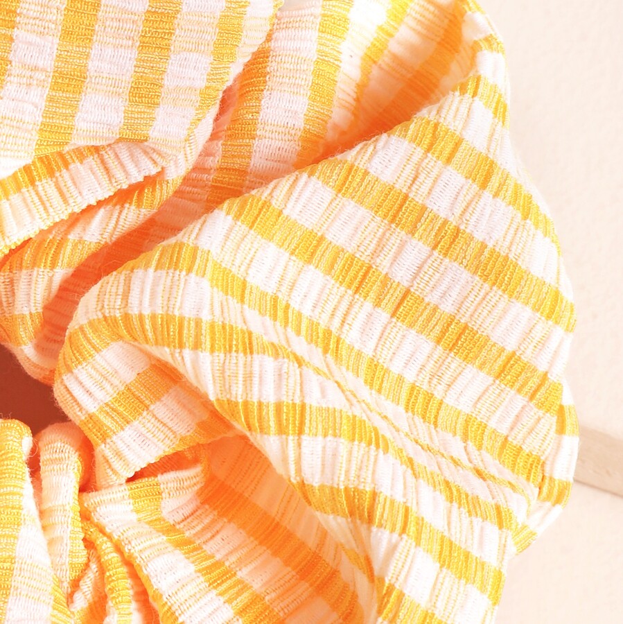Orange Gingham Hair Scrunchie | Accessories | Lisa Angel