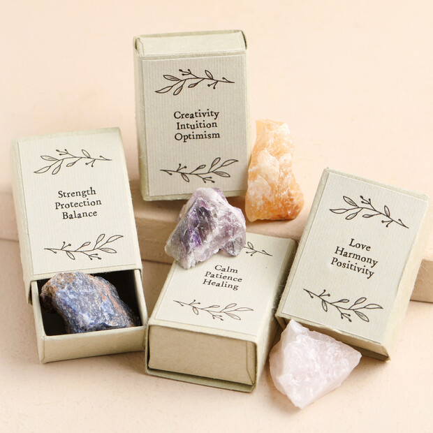 Rose Quartz Crystal Matchbox | East of India | Lisa Angel