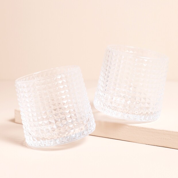 'The Lola' Set of 2 Revolving Rocks Glasses | Here's How | Lisa Angel