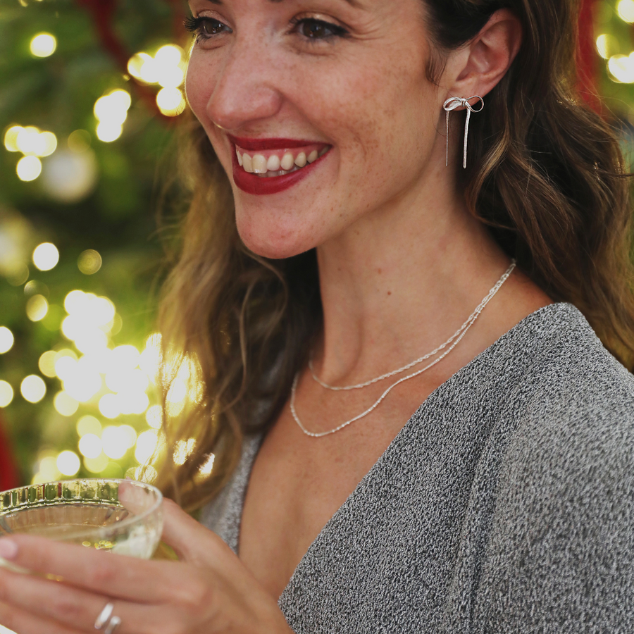 Double Ball Chain Necklace in Silver | Jewellery | Lisa Angel
