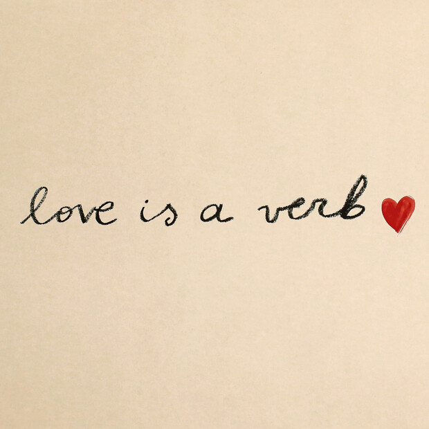 Love is A Verb A3 Print | Roomytown | Wall Art | Lisa Angel