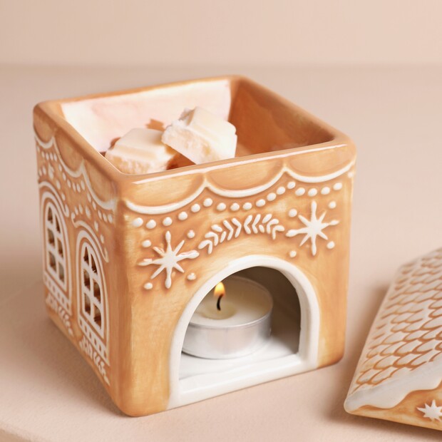 Gingerbread House Ceramic Wax Melt Burner | Lisa Angel