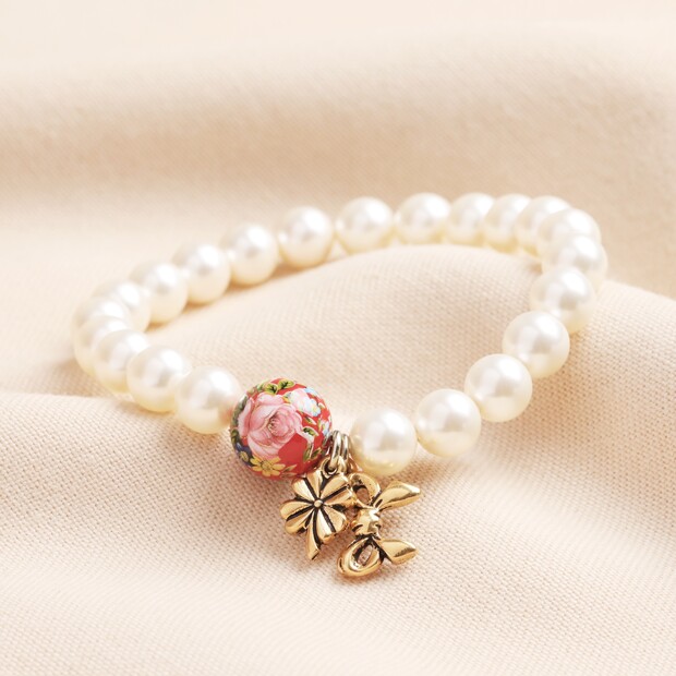 20th Anniversary Pearl Charm Bracelet | Jewellery | Lisa Angel