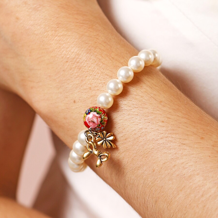 20th Anniversary Pearl Charm Bracelet | Jewellery | Lisa Angel