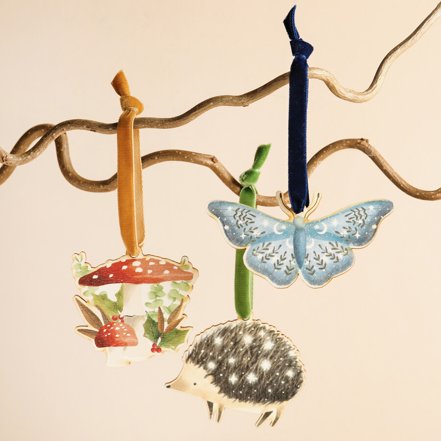 Wooden Toadstool Hanging Decoration | Christmas | Lisa Angel