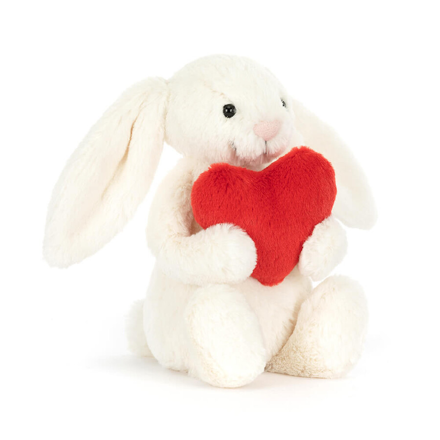 Bashful Red Love Heart Bunny Soft Toy | Jellycat | Lisa Angel