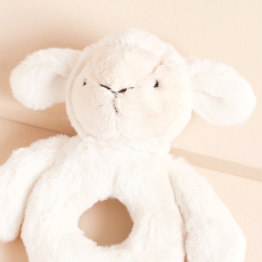 Bashful Lamb Ring Rattle | Jellycat | Children's Toys | Lisa Angel