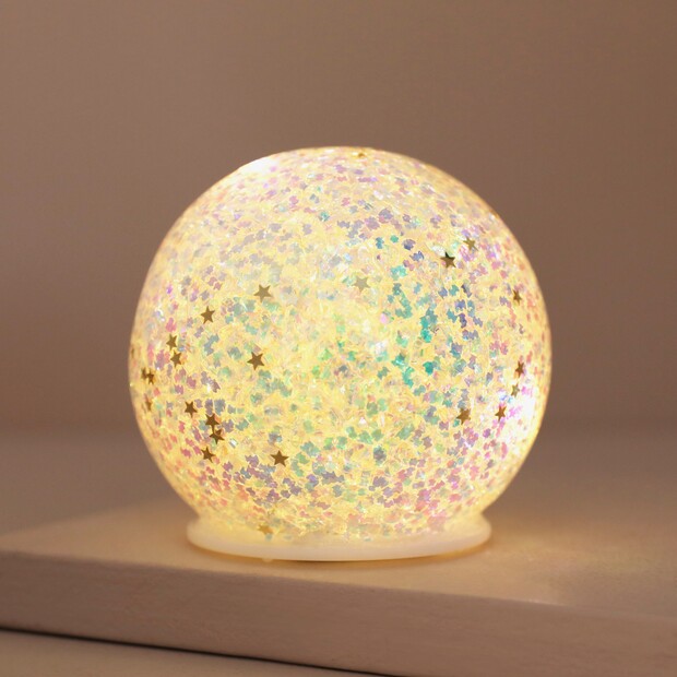 Small LED Iridescent Glitter Light Globe | Homeware | Lisa Angel
