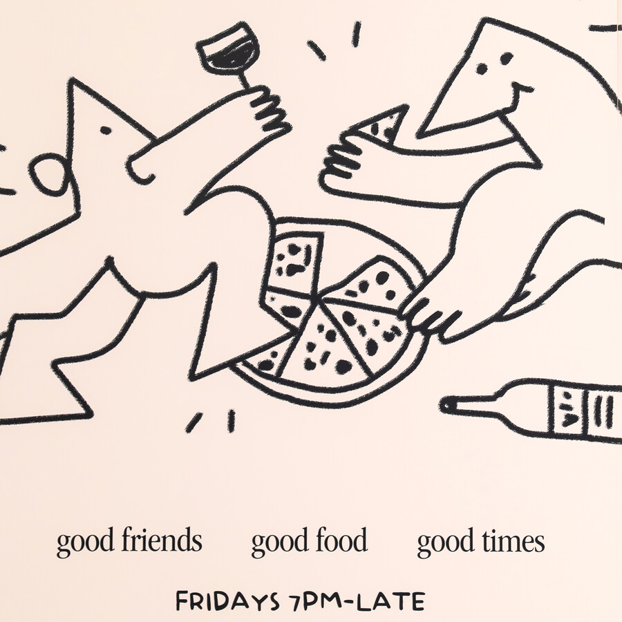 Dinner and Friends Social Club A3 Print | Lune Club | Lisa Angel