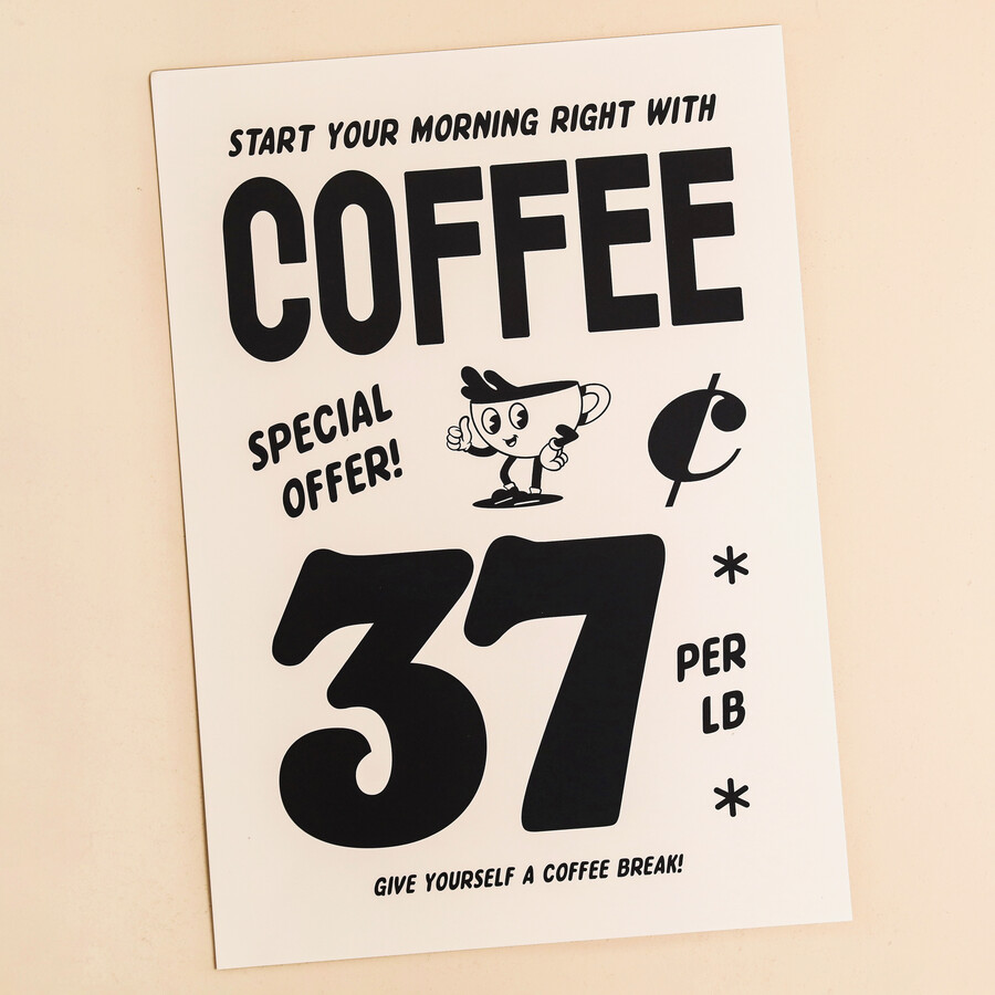 Vintage Coffee Advert Unframed A3 Print | Lune Club | Lisa Angel
