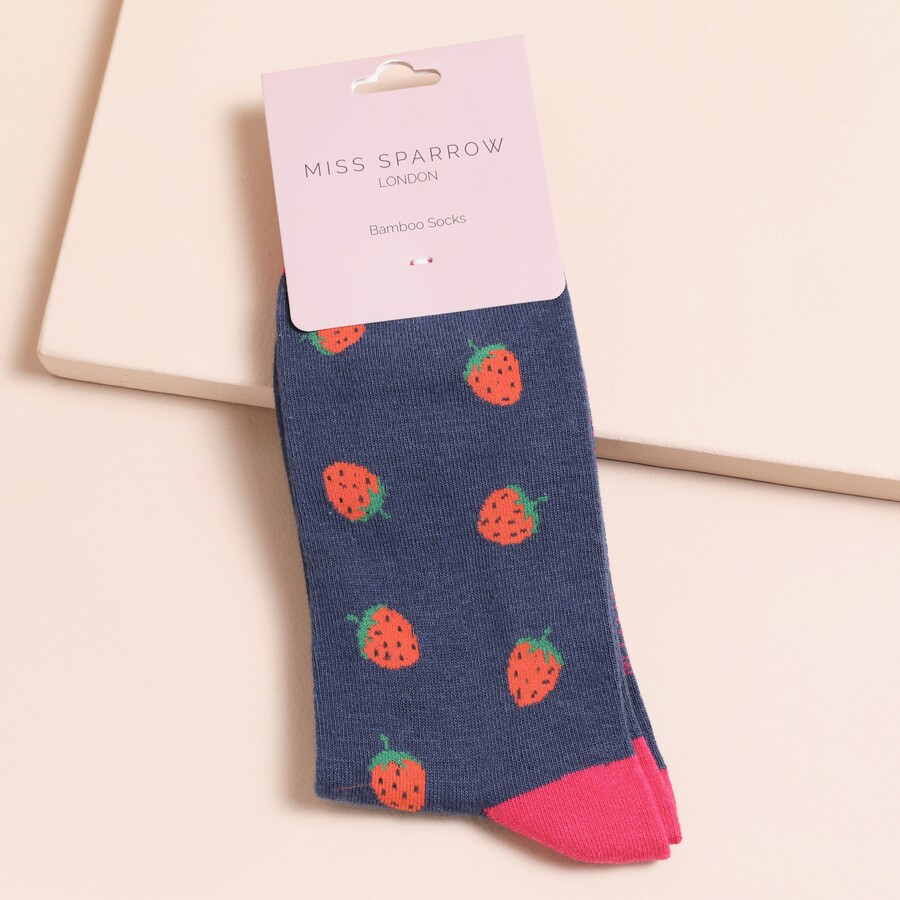 Strawberries Socks | Miss Sparrow | Lisa Angel