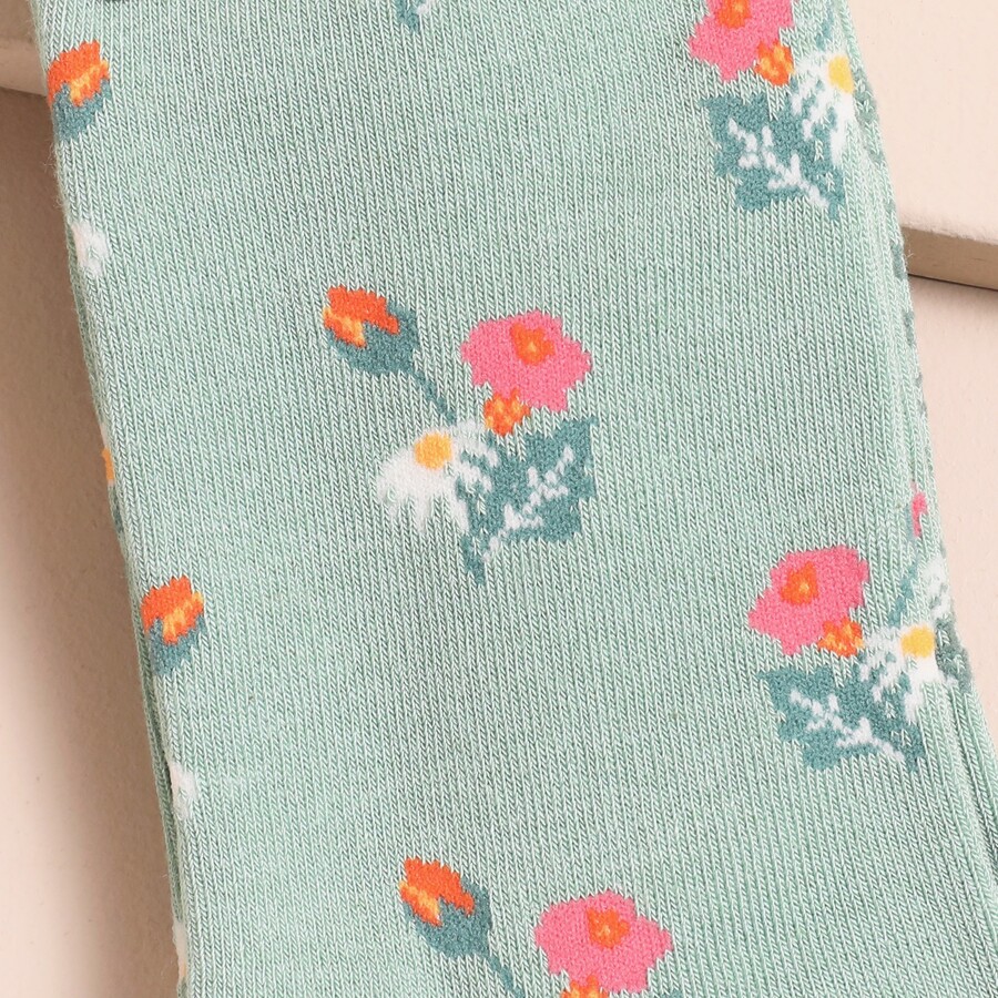 Silver Mini Floral Socks | Miss Sparrow | Lisa Angel