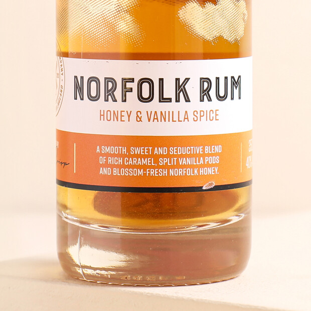35cl Honey & Vanilla Spiced Rum | The Norfolk Spirit Co. | Lisa Angel