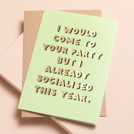 Already Socialised Greeting Card | Ohh Deer | Lisa Angel