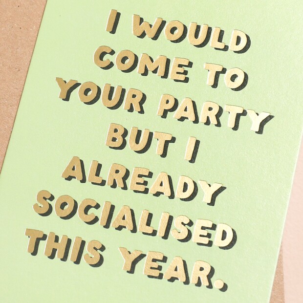 Already Socialised Greeting Card | Ohh Deer | Lisa Angel