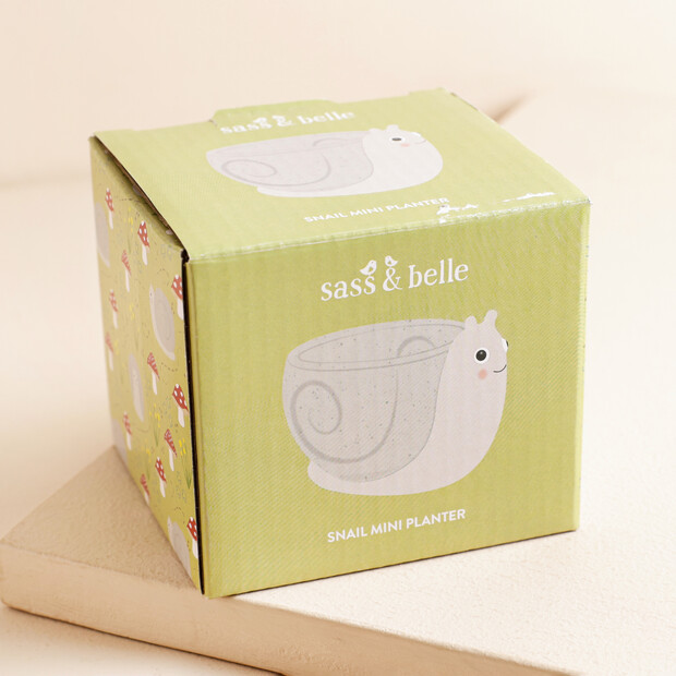 Mini Snail Sitting Planter | Sass & Belle | Lisa Angel
