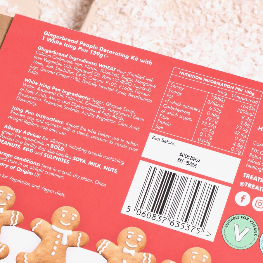 Letterbox Gingerbread Men Biscuits Decorating Kit | The Treat Kitchen ...