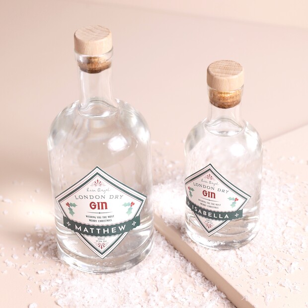 Personalised 500ml Festive Name Gin | Alcohol | Lisa Angel
