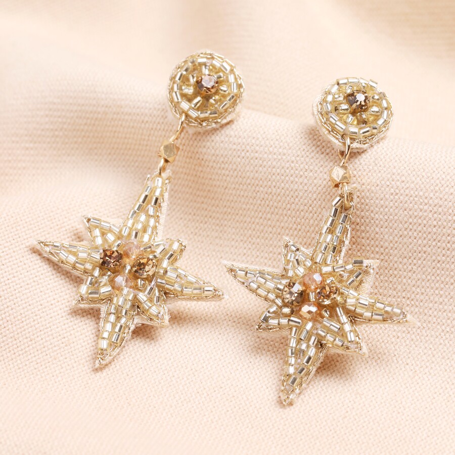 Mini Gold Star Drop Earrings | My Doris | Drop Earrings | Lisa Angel