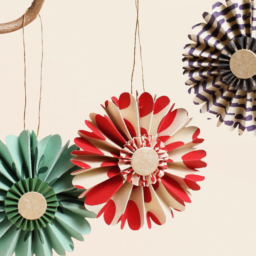 Set of 3 Pralines Christmas Tree Decorations | Afroart | Lisa Angel
