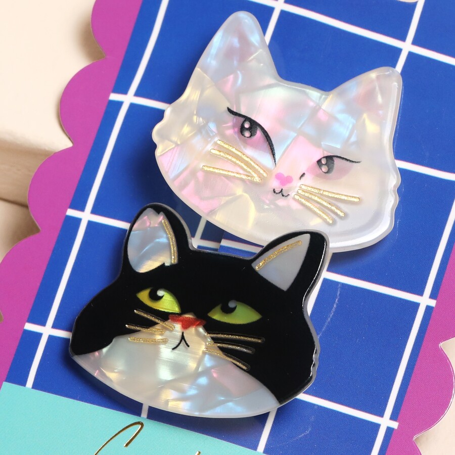 Catnip Set Of 2 Hairclips | House of Disaster | Lisa Angel