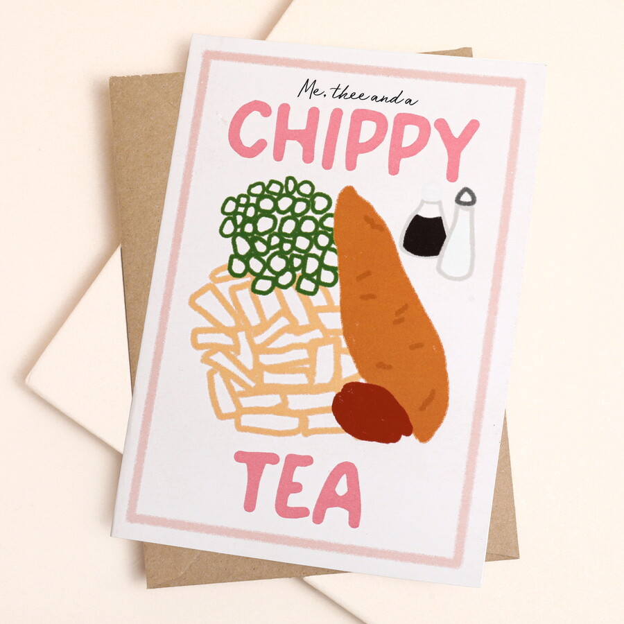 Chippy Tea Greetings Card | East End Prints | Lisa Angel