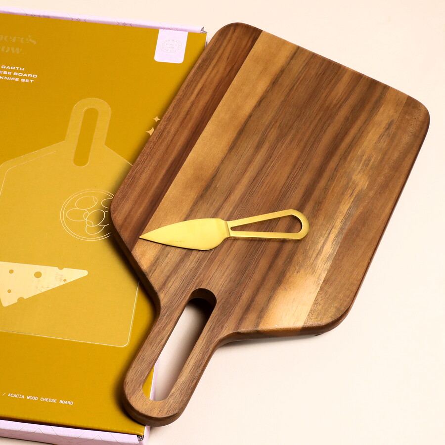 The Garth Cheese Board and Knife Set | Here's How | Lisa Angel