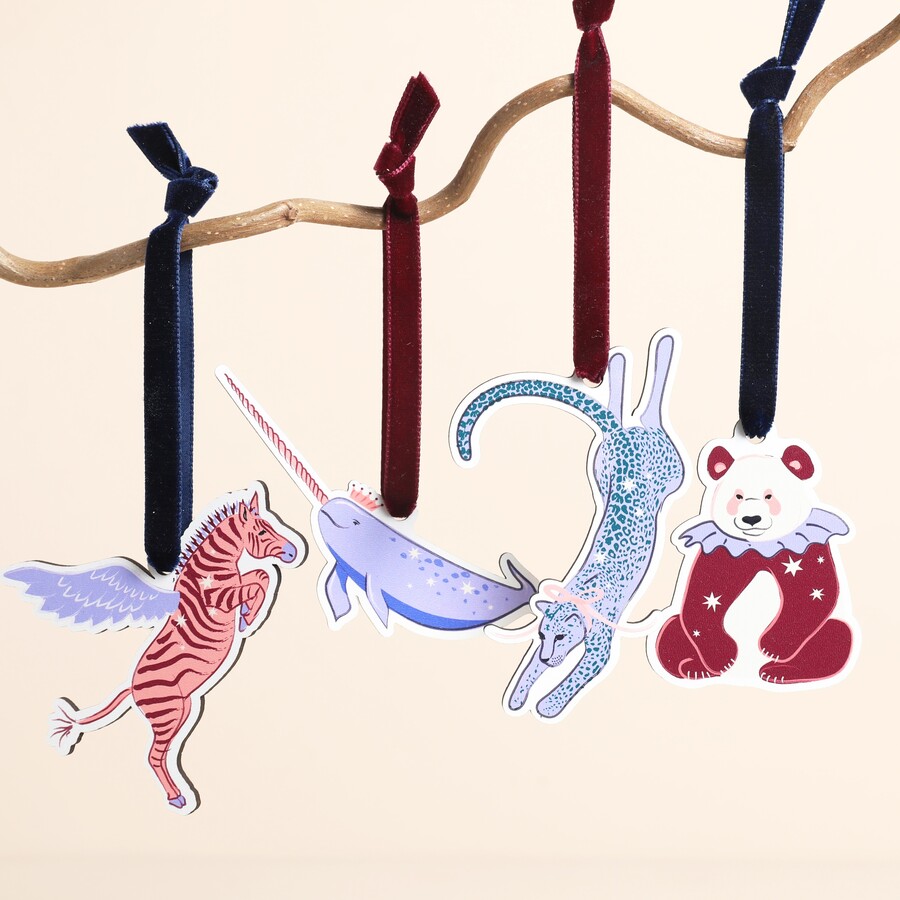 Wooden Leopard Spirit Animal Hanging Decoration | Lisa Angel