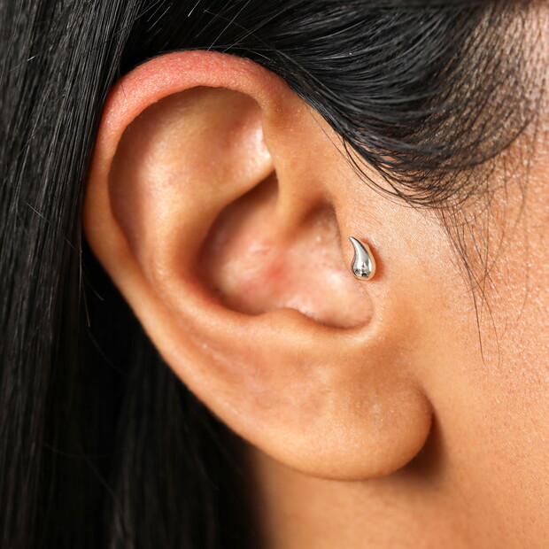 Sterling Silver Teardrop Piercing Earring | Jewellery | Lisa Angel