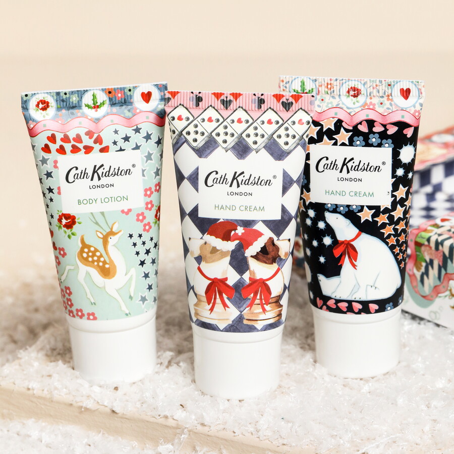 The Christmas Journey Red Berry & Cedar Hand Cream Trio | Heathcote & Ivory | Lisa Angel