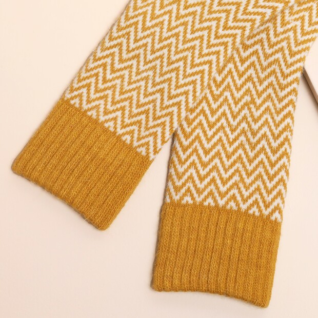 Gold Herringbone Women's Socks | Jess & Lou | Lisa Angel