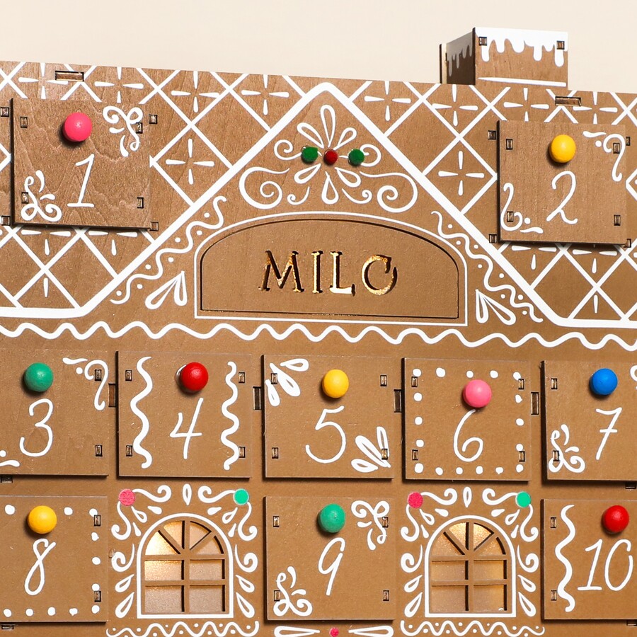 Personalised Fill Your Own Colour Pop Gingerbread Advent Calendar ...