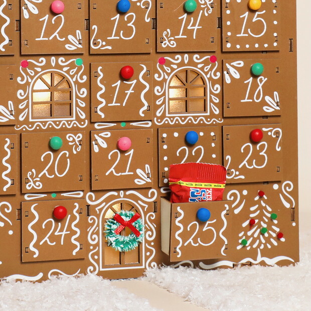 Personalised Fill Your Own Colour Pop Gingerbread Advent Calendar ...