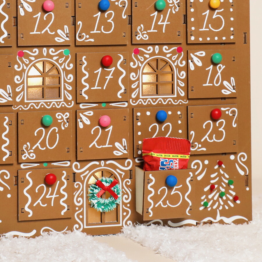 Personalised Fill Your Own Colour Pop Gingerbread Advent Calendar ...