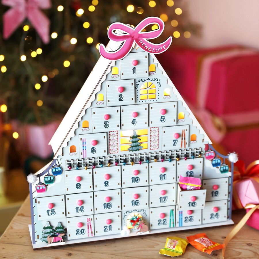 Personalised Fill Your Own Ski Chalet Advent Calendar | Lisa Angel