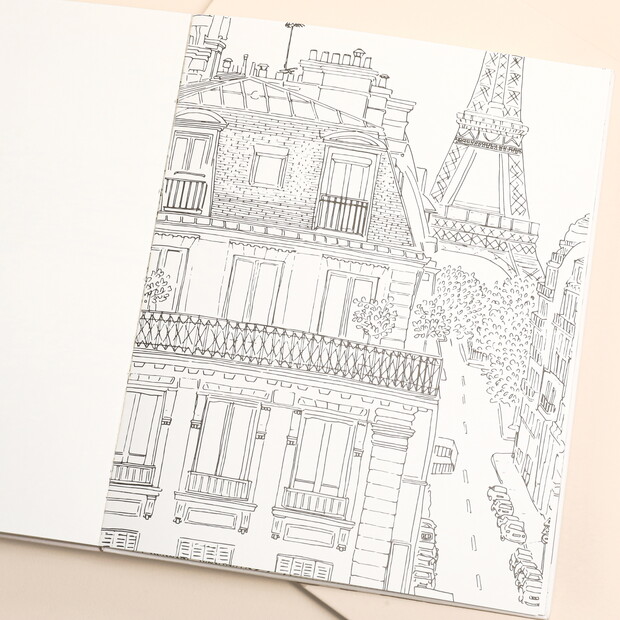 Paris: A collection of beautiful Parisian images to colour in | Zoé de ...