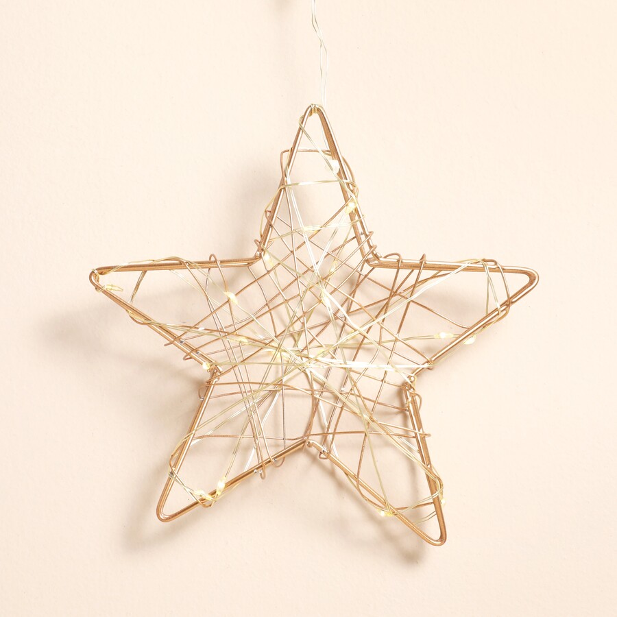 Battery Powered Light Up Star Hanging Decoration | Lisa Angel