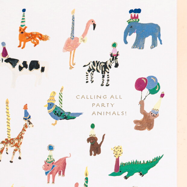 Party Animals Greetings Card | Ohh Deer | Lisa Angel