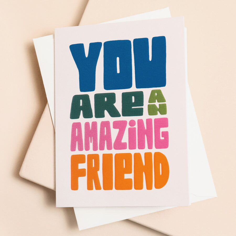 'You are an Amazing Friend' Mini Greetings Card | Raspberry Blossom ...