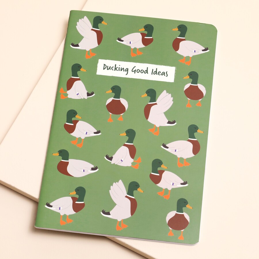 Mallard Duck A5 Notebook | Sass & Belle | Lisa Angel