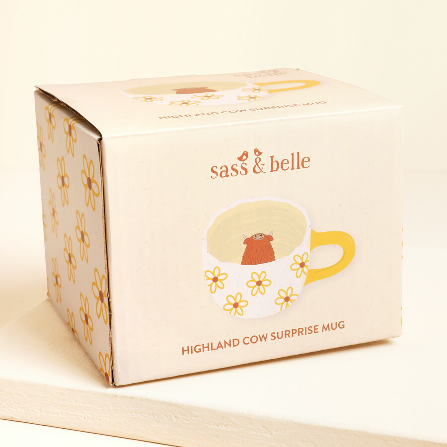 Surprise Highland Cow Mug | Sass & Belle | Lisa Angel