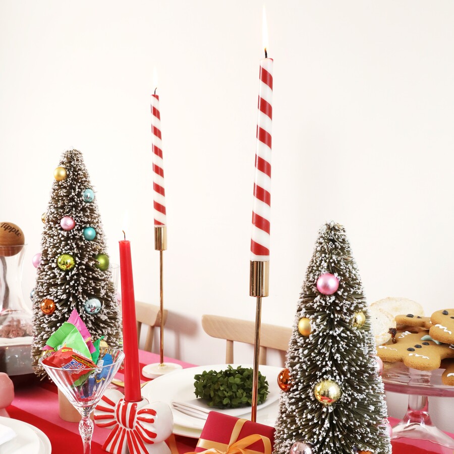 Set of 3 Candy Cane Candles | Something Different | Lisa Angel