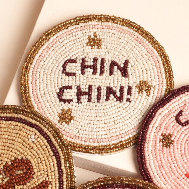 Set of 4 Beaded Party Coasters | Homeware | Lisa Angel