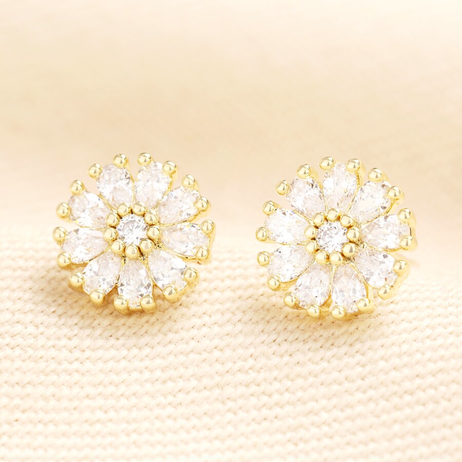 Crystal Flower Burst Earrings | Lisa Angel