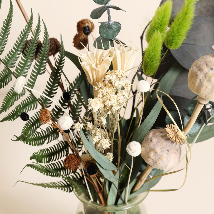 Evergreen Preserved Foliage and Dried Flower Posy | The Norfolk Flower ...