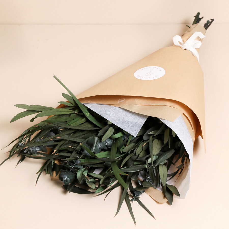 Evergreen Preserved Foliage Bouquet | The Norfolk Flower Room | Lisa Angel