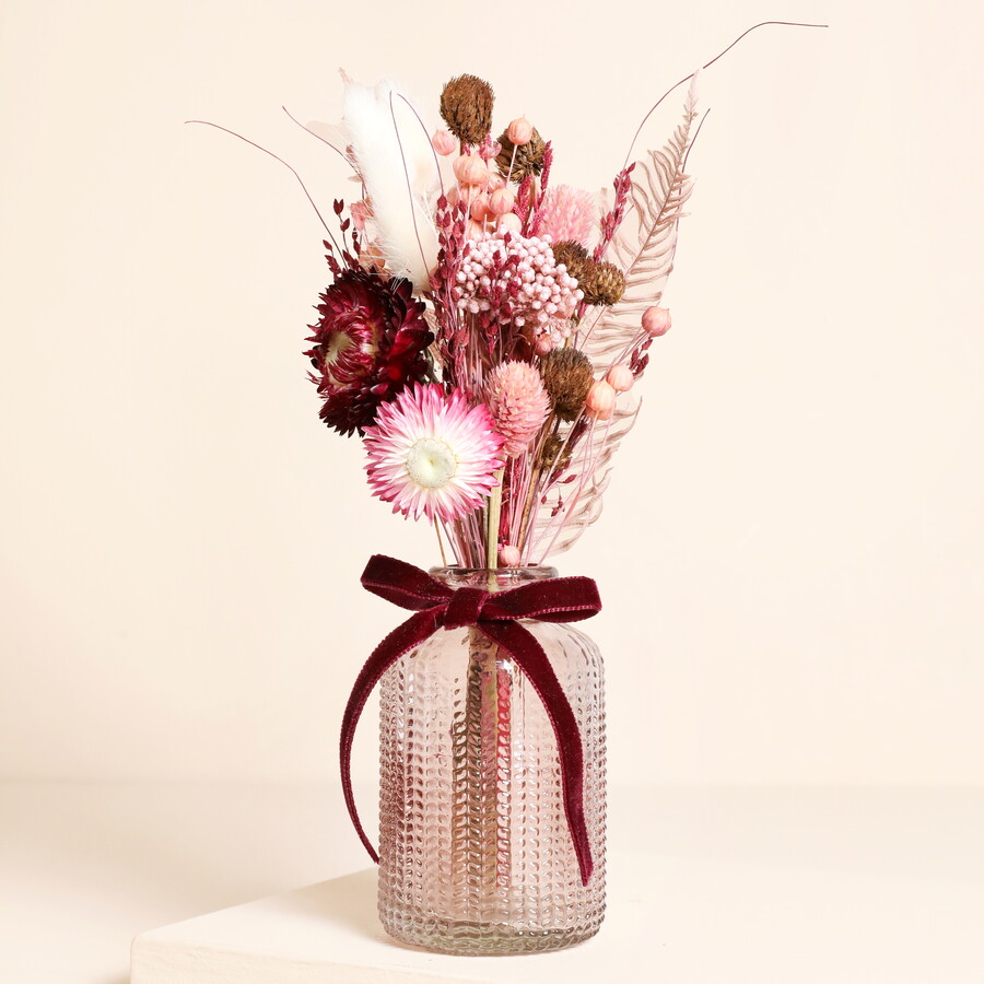 Mulberry Dried Flower Posy in Vase | The Norfolk Flower Room | Lisa Angel