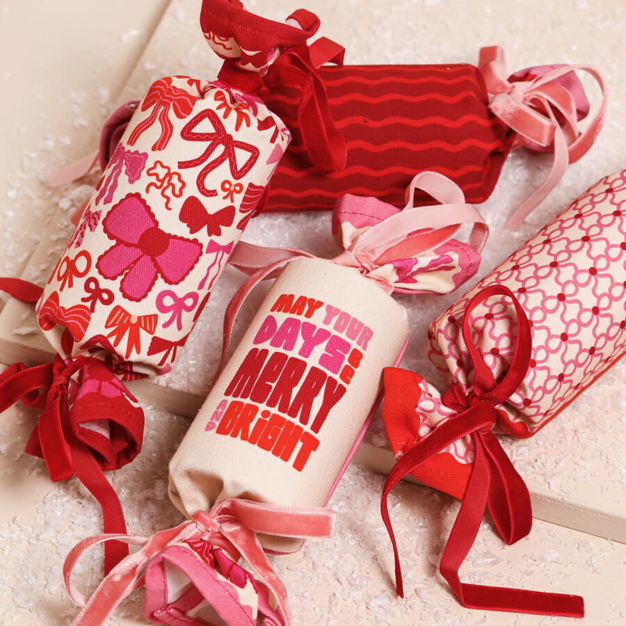 Refillable Fabric Crackers | Raspberry Blossom | Lisa Angel