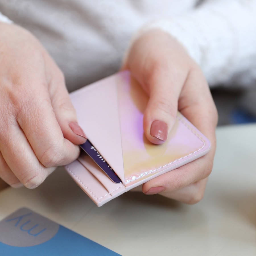 Personalised Iridescent Card Holder | Travel | Lisa Angel