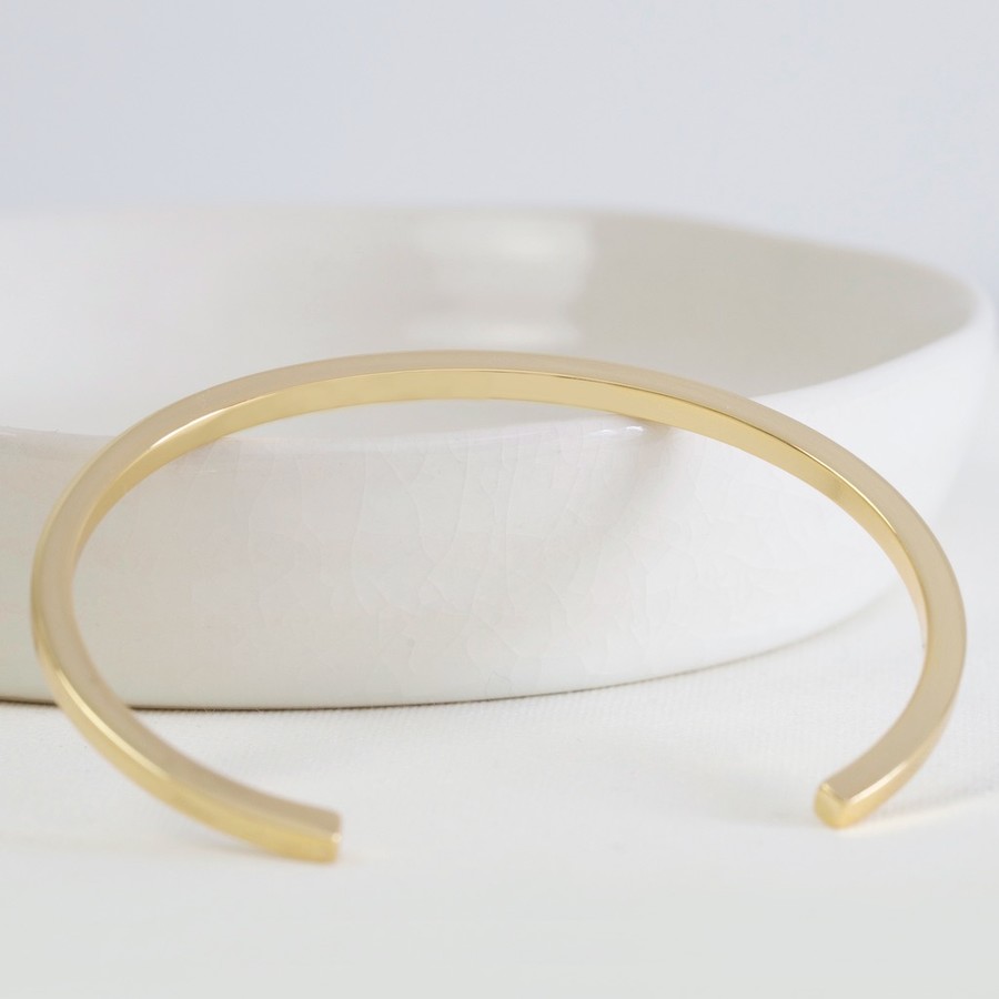 Polished Gold Bar Bangle | Ladies' Jewellery | Lisa Angel